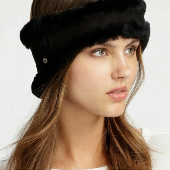 UGG | Accessories | Ugg Head Warmer Ear Warmer Headband Fur Reversible ...